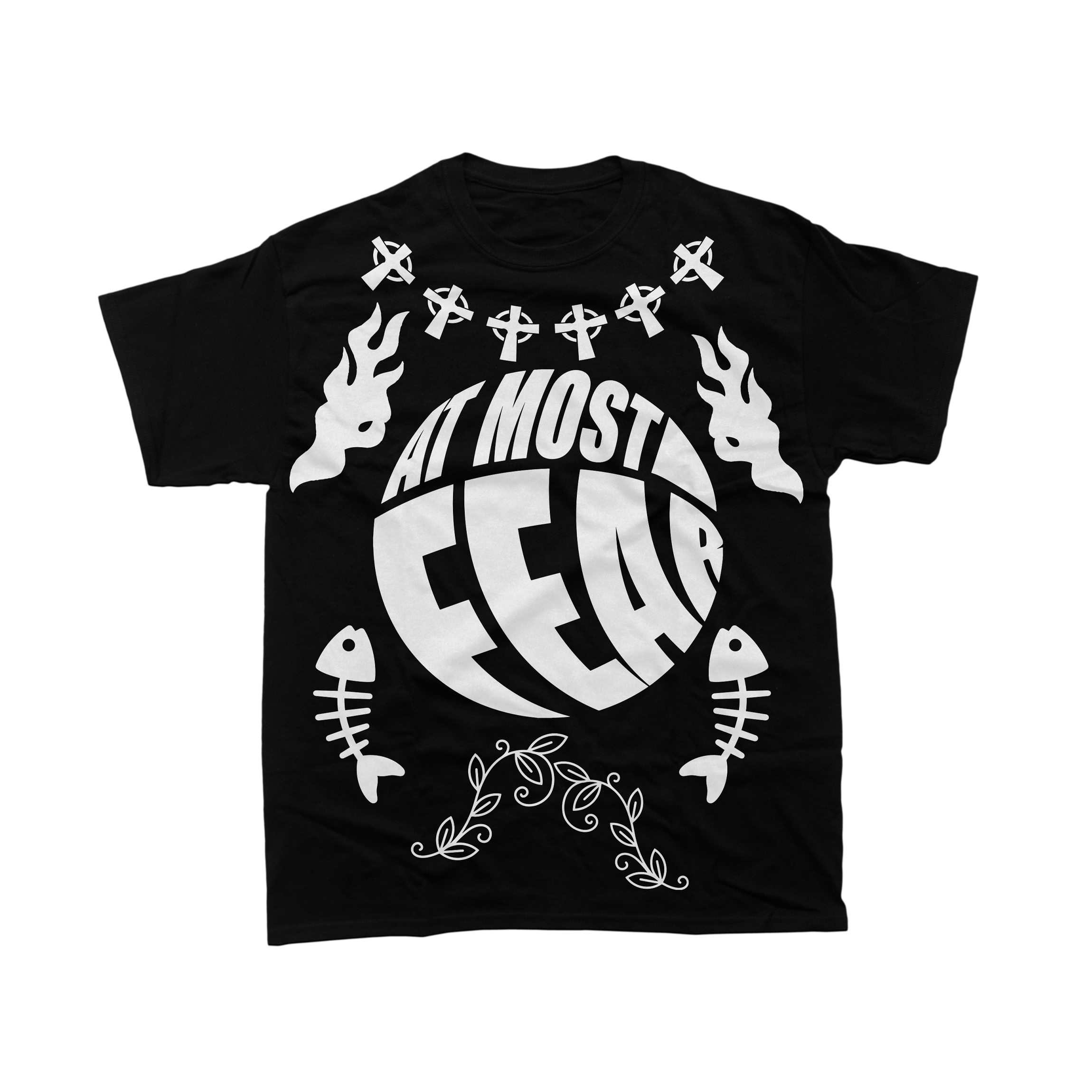 AT MOST FEAR (ATMOSPHERE) BLACK T-SHIRT – Bad Weather Clothing